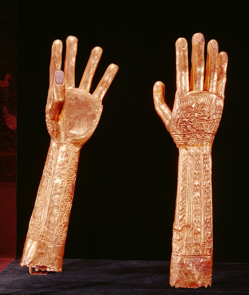 Vergoldete Waffen, Lambayeque-Sican-Kultur, 700-1100